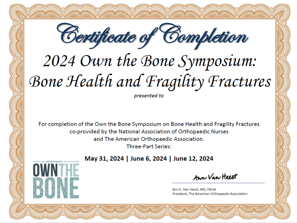 Fragility Fracture Symposium - AOA Own the Bone